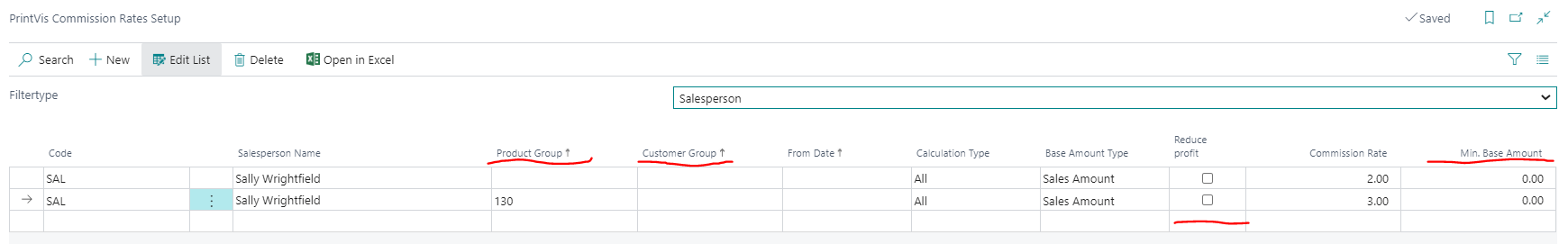 Commission setup - PrintVis Documentation
